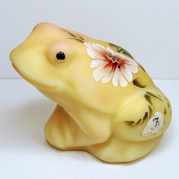 Fenton | Other | Rare Fenton Burmese Hand Painted Daisy Flower Frog ...